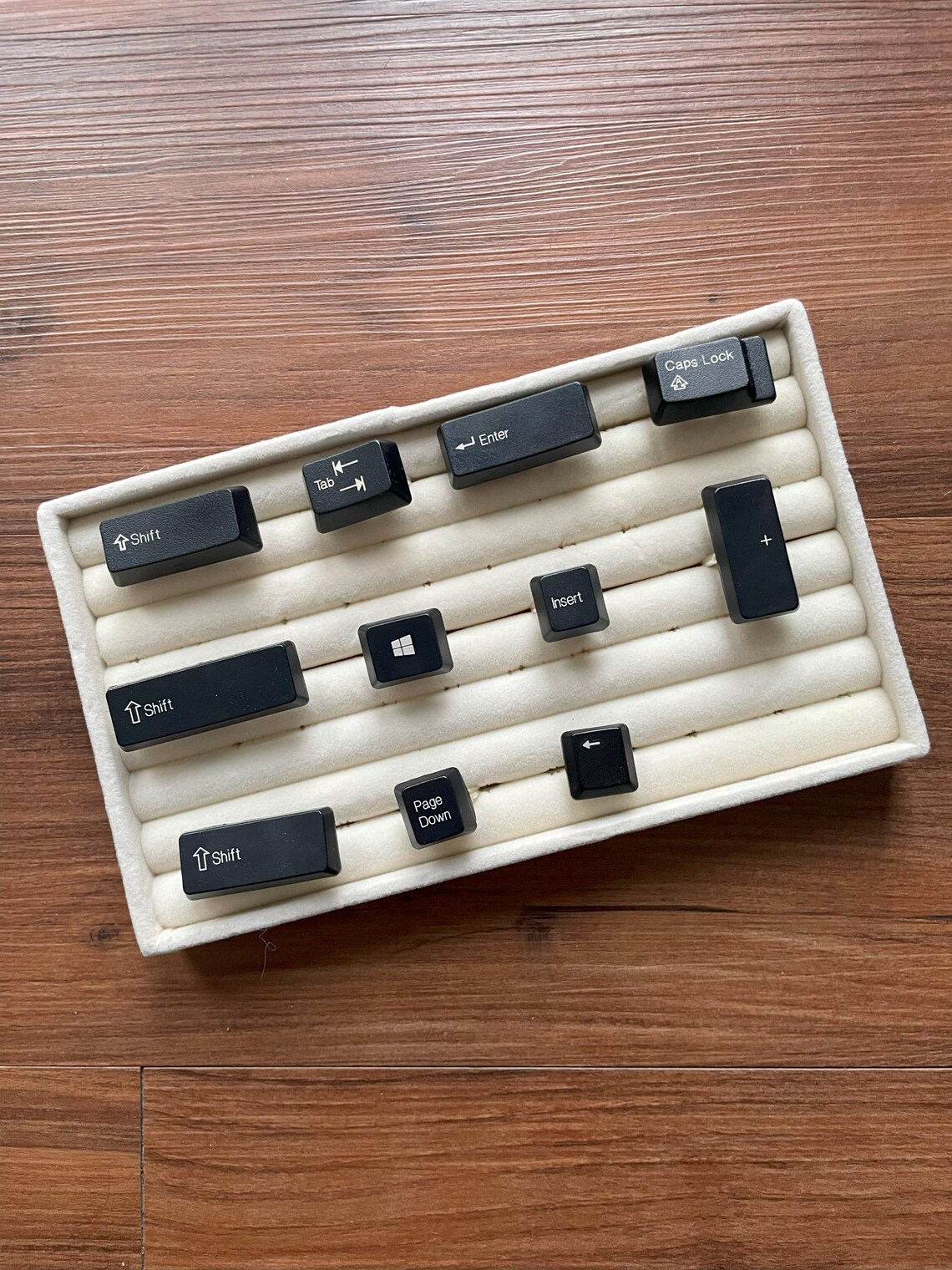 Keyboard Key Rings - Upcycled Keyboards, Mounted on Adjustable Base - Etsy