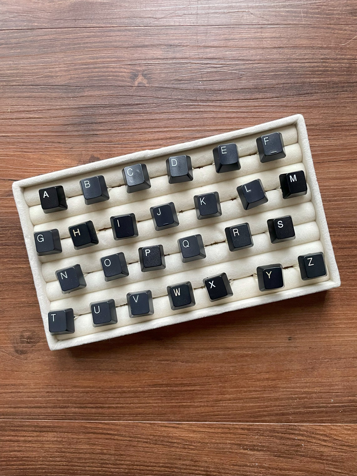 Keyboard Key Rings - Upcycled Keyboards, Mounted on Adjustable Base - Etsy