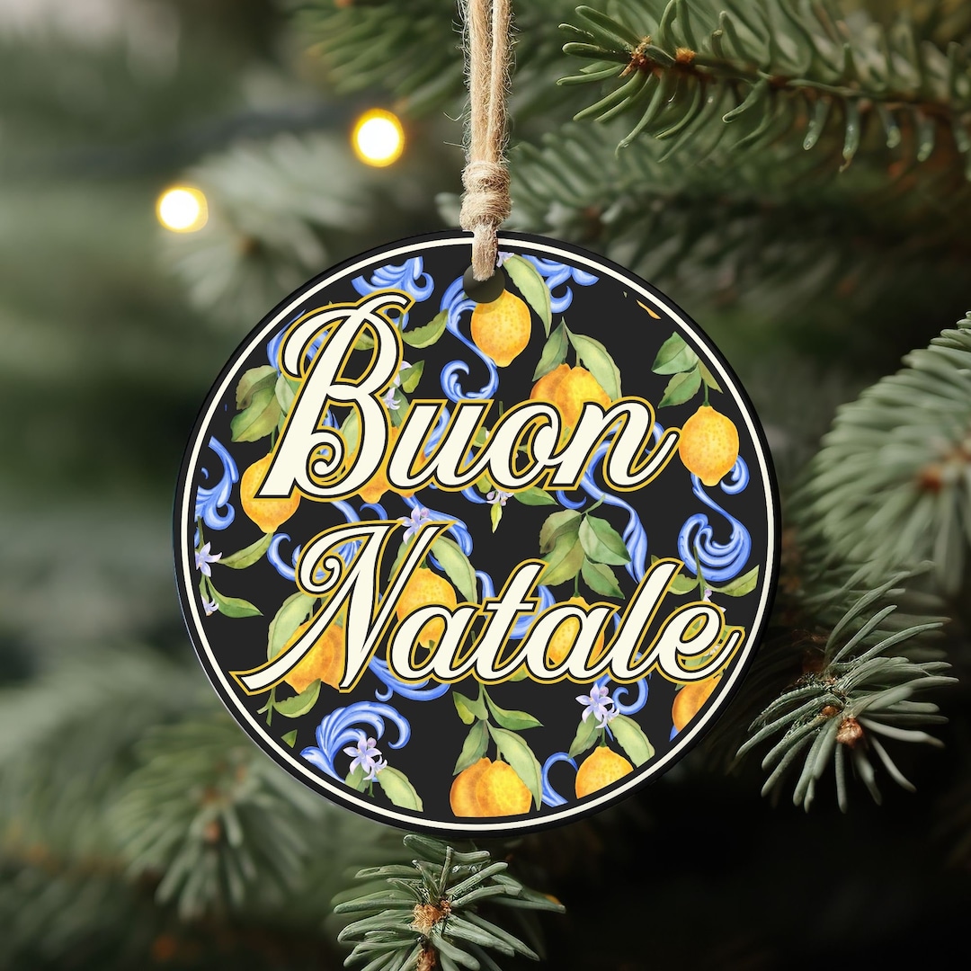 Amalfi Buon Natale & La Dolce Vita Italian Christmas Ornament, Positano ...