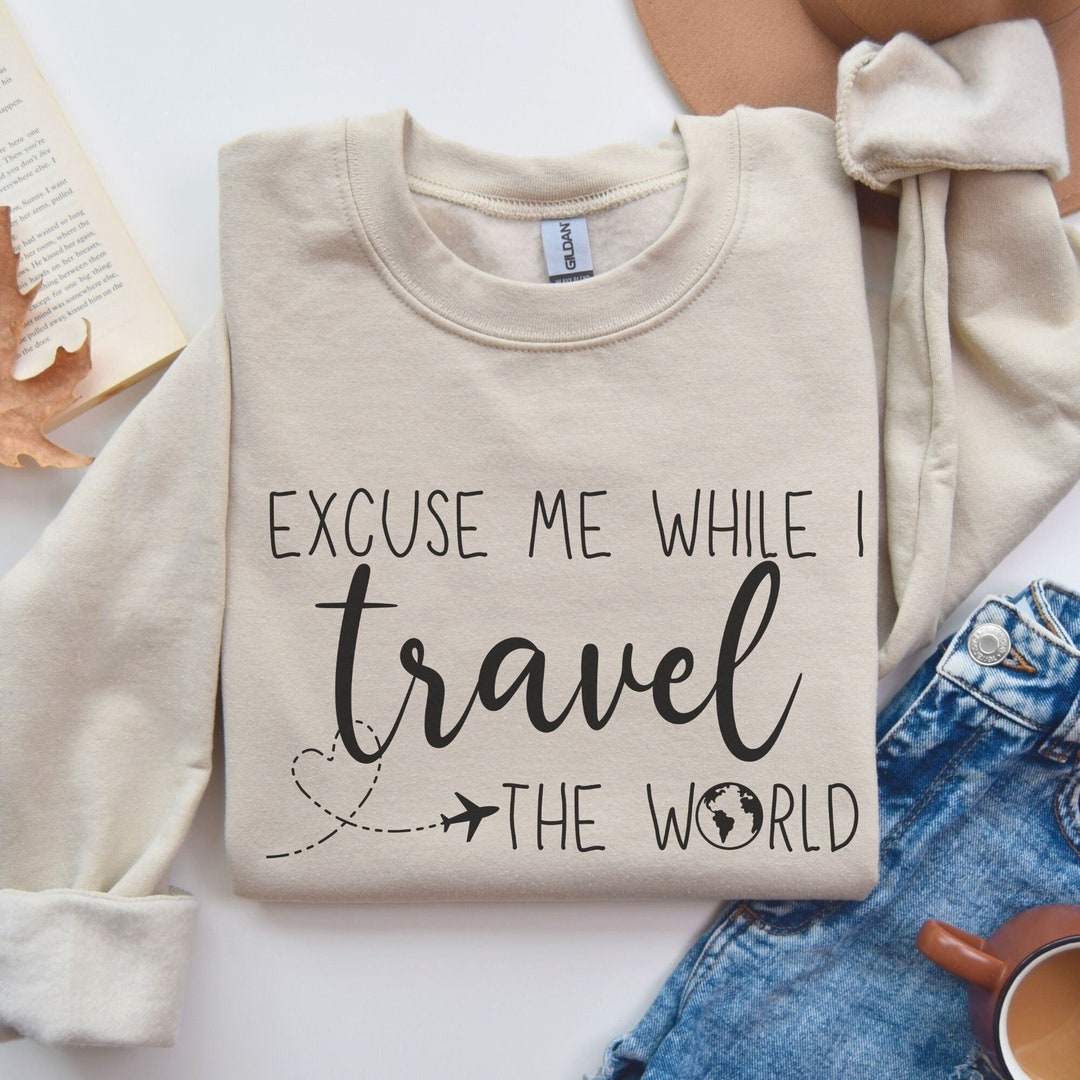 Travel Lover Vacation Mode Sweatshirt, World Map Traveler Gift ...