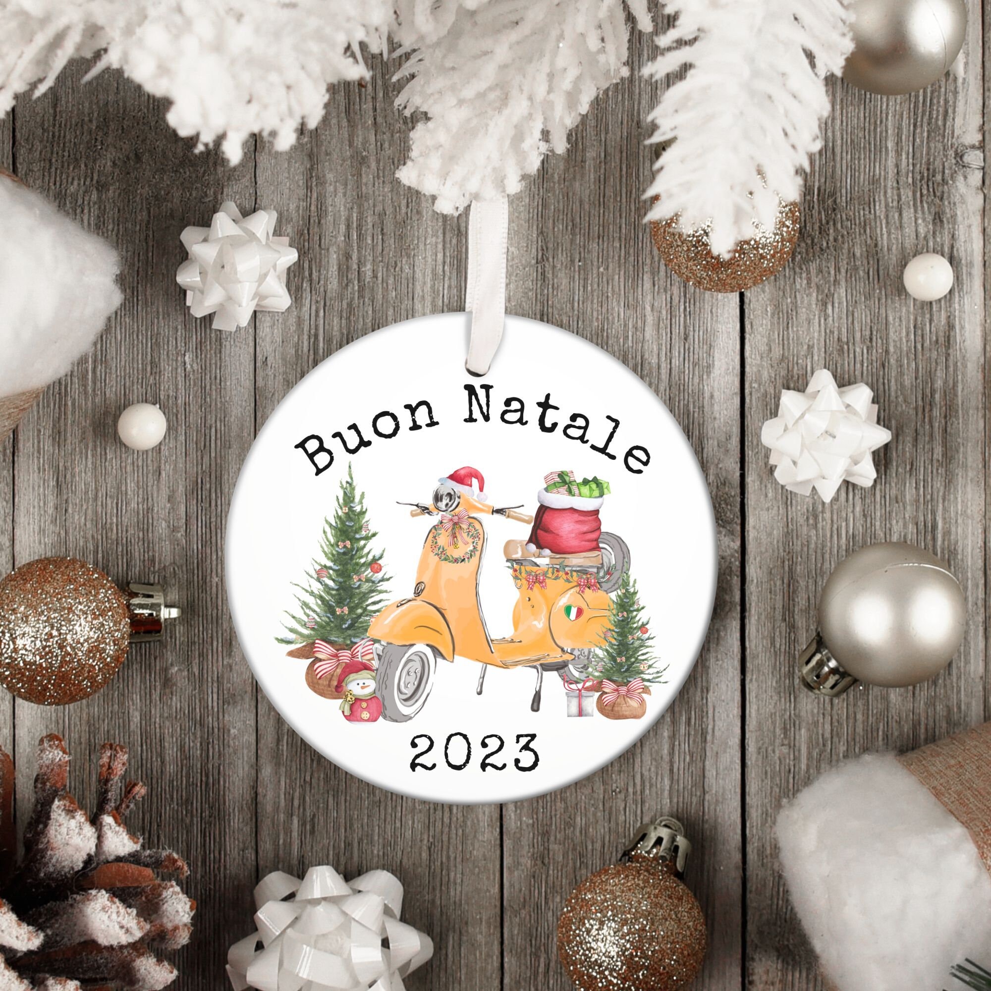 Buon Natale Italian Christmas Ornament, Christmas Decorations for ...