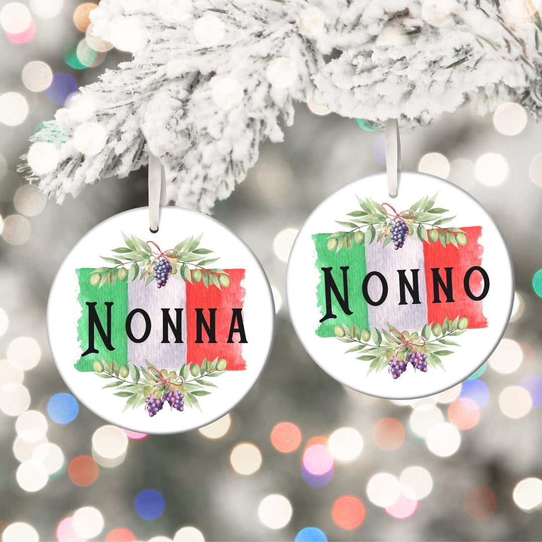 Nonna & Nonno Italian Christmas Ornament, Italian Grandparent Gift ...