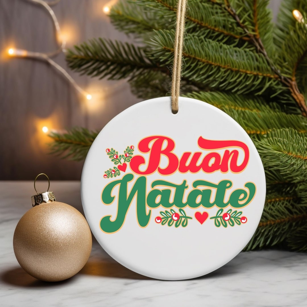Buon Natale Italy Christmas Ornament, Gift for Italians, Italy Themed ...