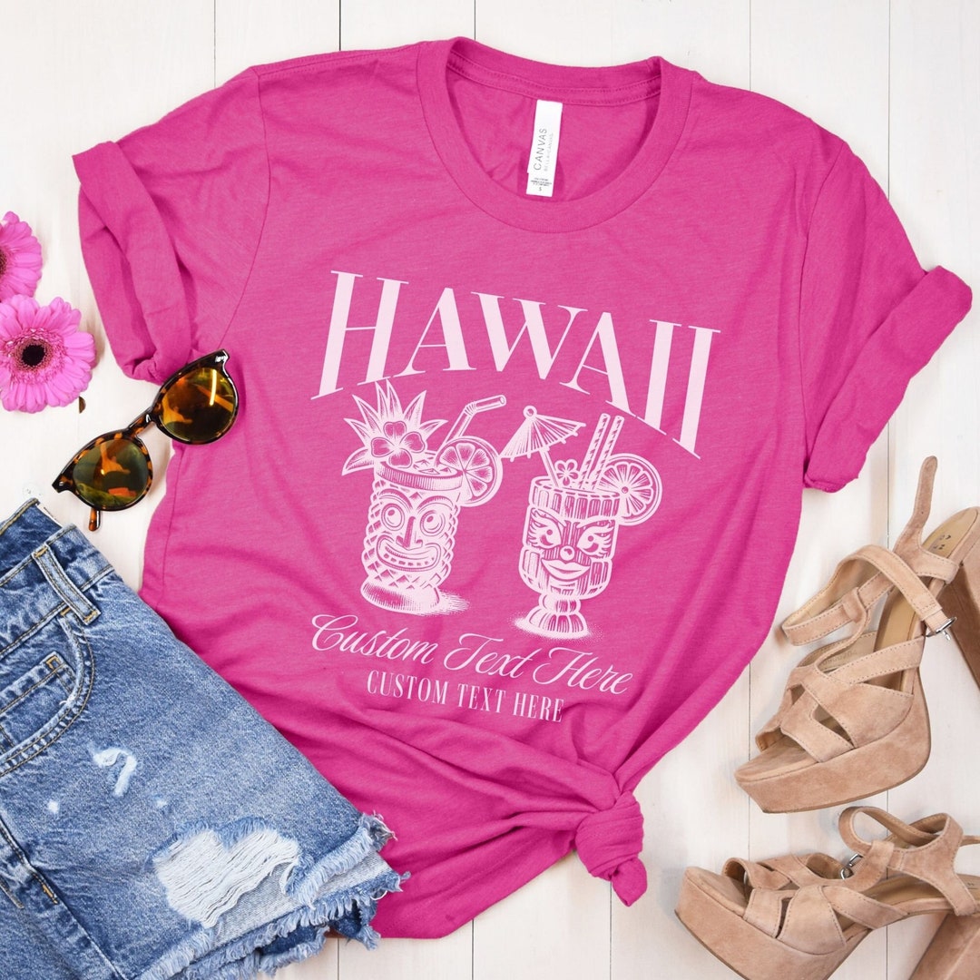 Hawaii Custom Vacation Shirt, Personalized Hawaiian Girls Trip Tshirt ...