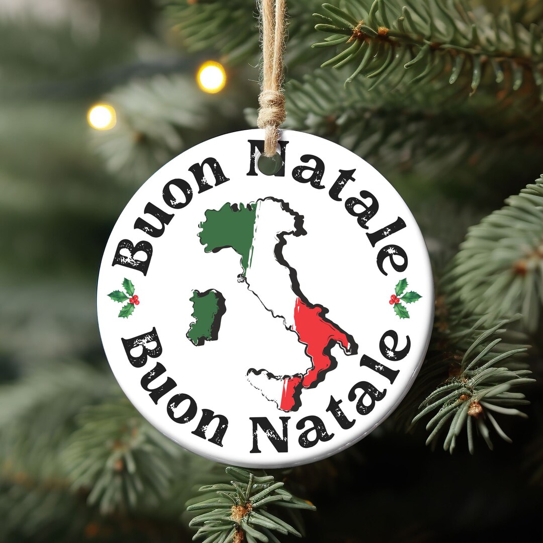 Buon Natale Italian Christmas Ornament, Christmas Decorations for ...