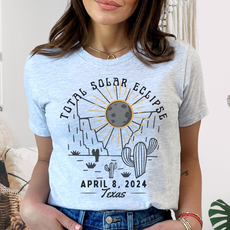 Texas Total Solar Eclipse Shirt, April 8th 2024 Totality Science ...
