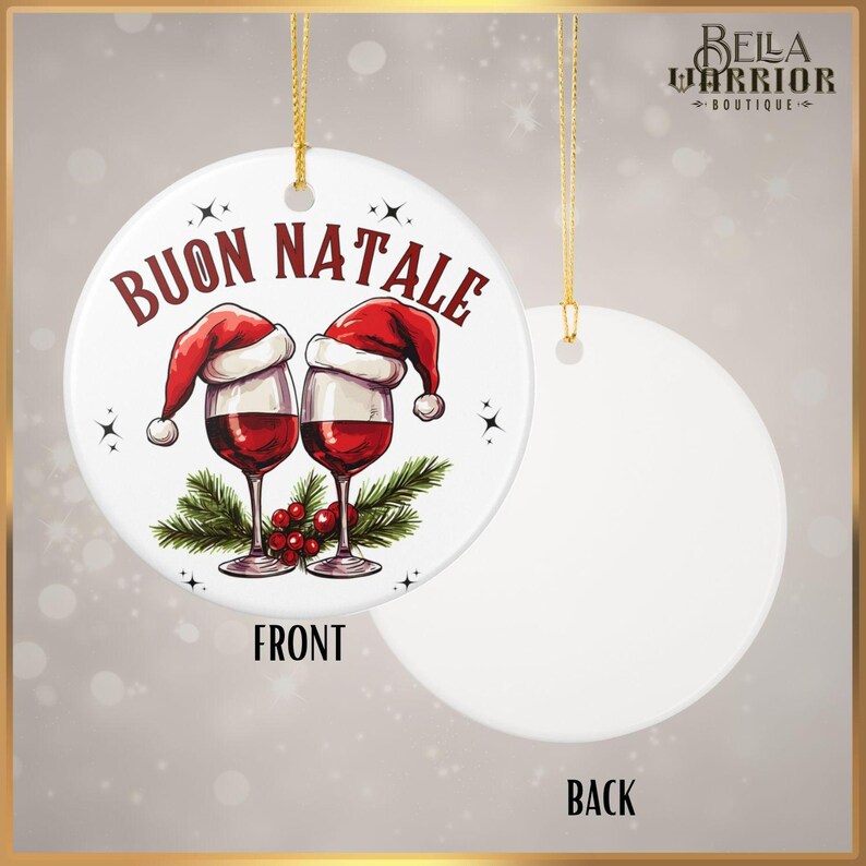 Buon Natale Italian Christmas Ornament, Gift for Italy Lover, Italy ...