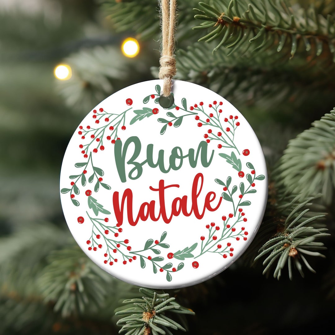 Buon Natale Italy Christmas Ornament, Gift for Italians, Italy Themed ...
