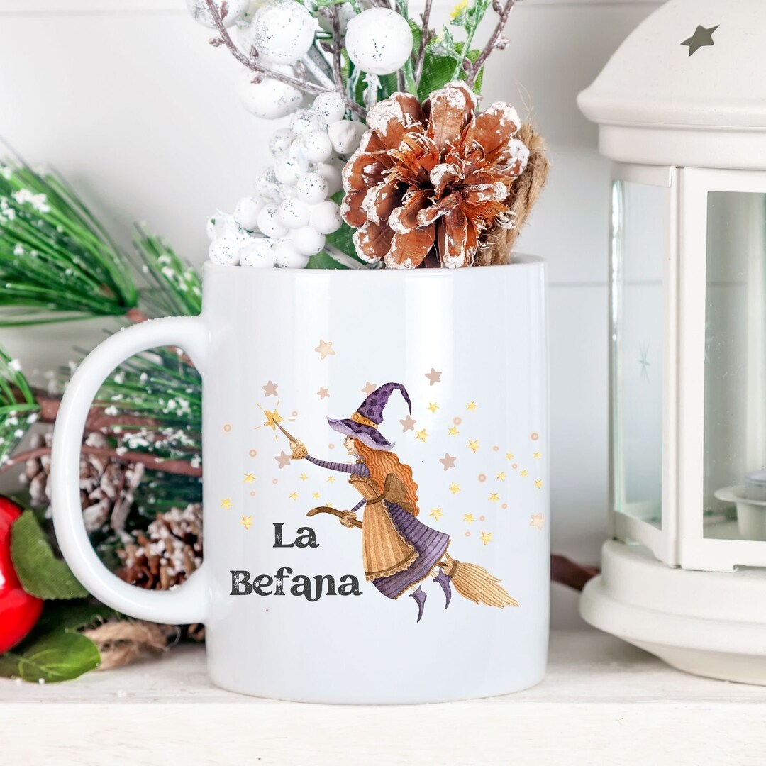 La Befana Italian Christmas Witch Mug, Cute Italian Gifts, Italy ...