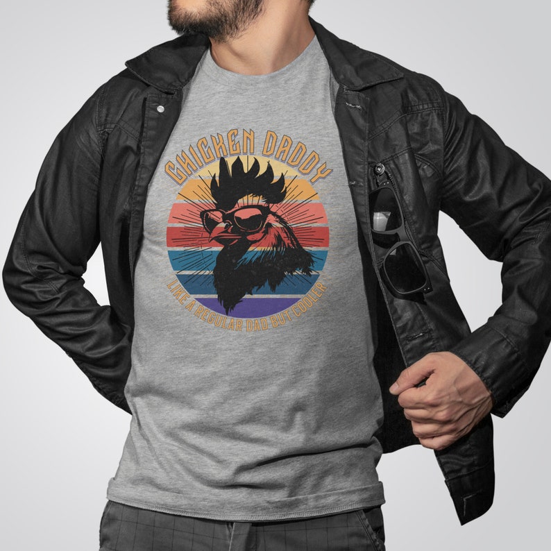 Retro Chicken Daddy Shirt, Vintage Chicken Lover T Shirt for Dad ...