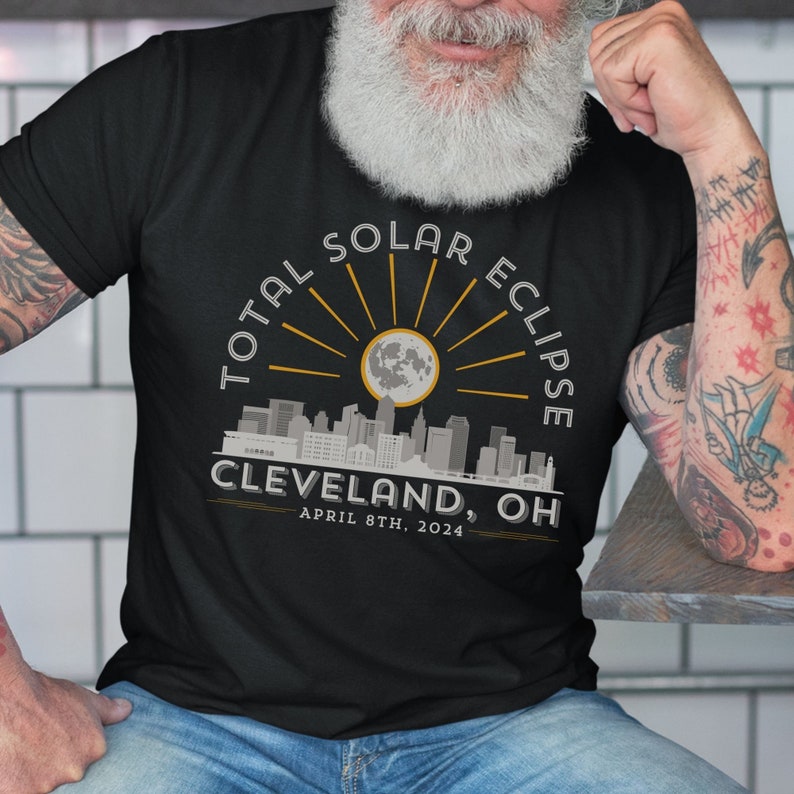 Total Solar Eclipse Ohio Shirt, April 8th 2024 Cleveland Totality ...