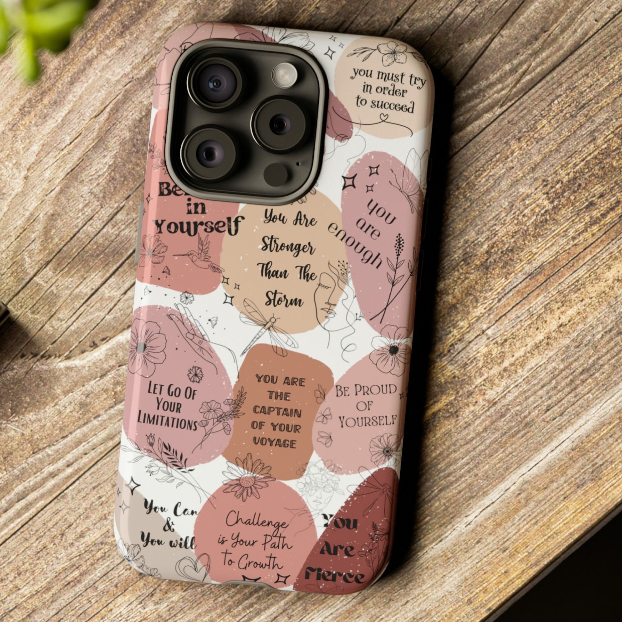Positive Affirmations Quotes BOHO Phone Case, Mental Health Matters ...