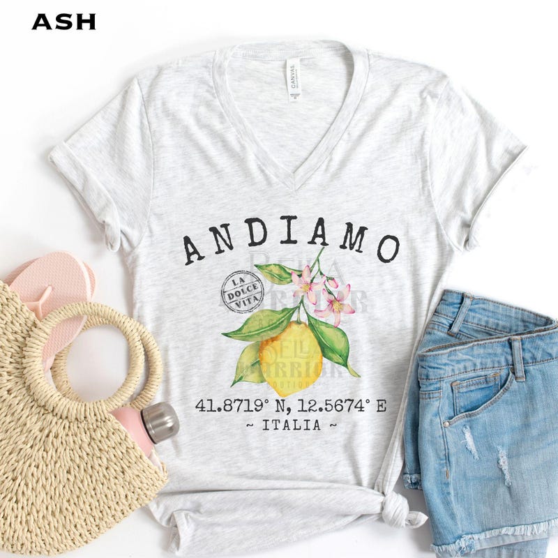 Lemon V Neck Tops - Etsy