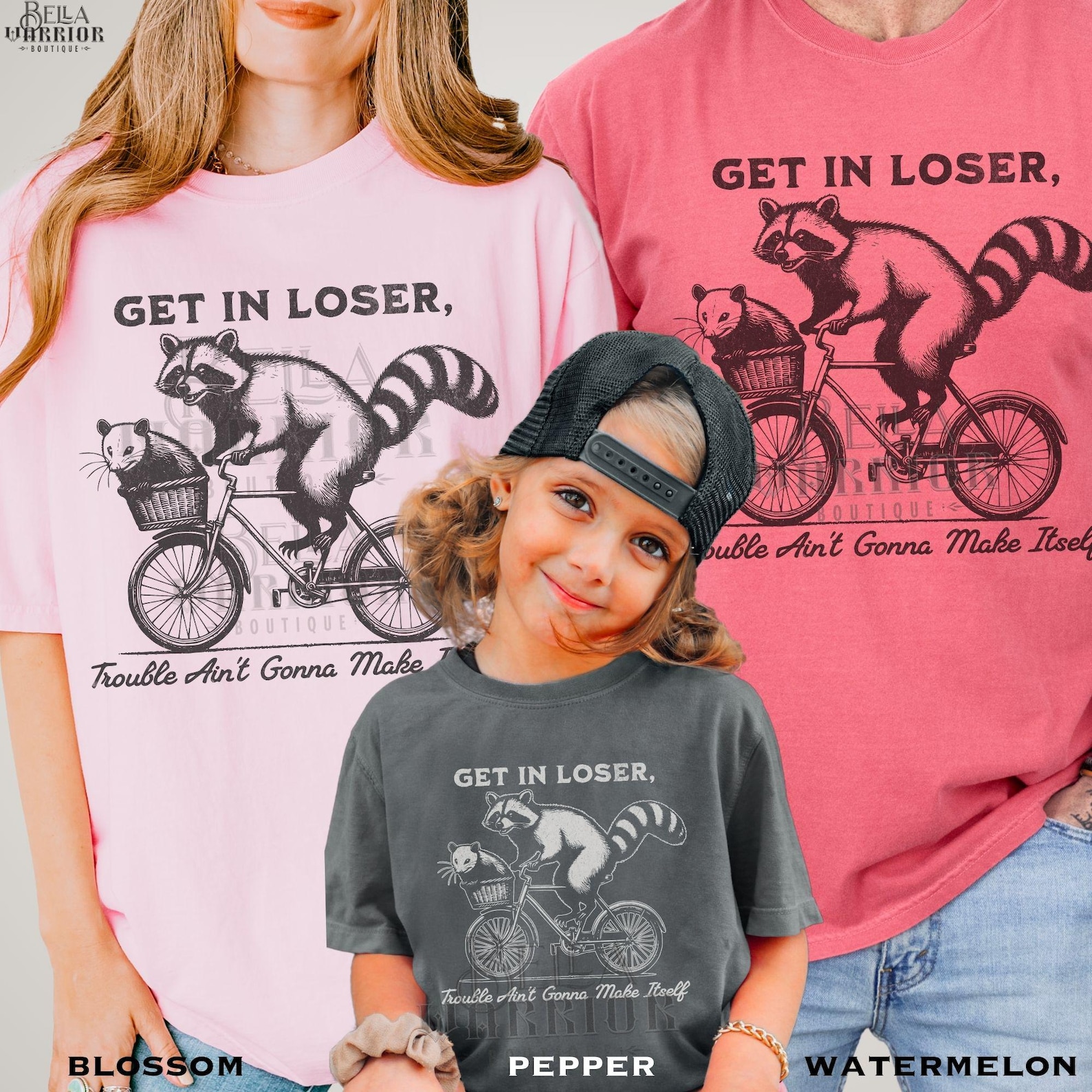 Funny Raccoon & Opossum Get in Loser Meme Shirt, Humorous Gift for ...