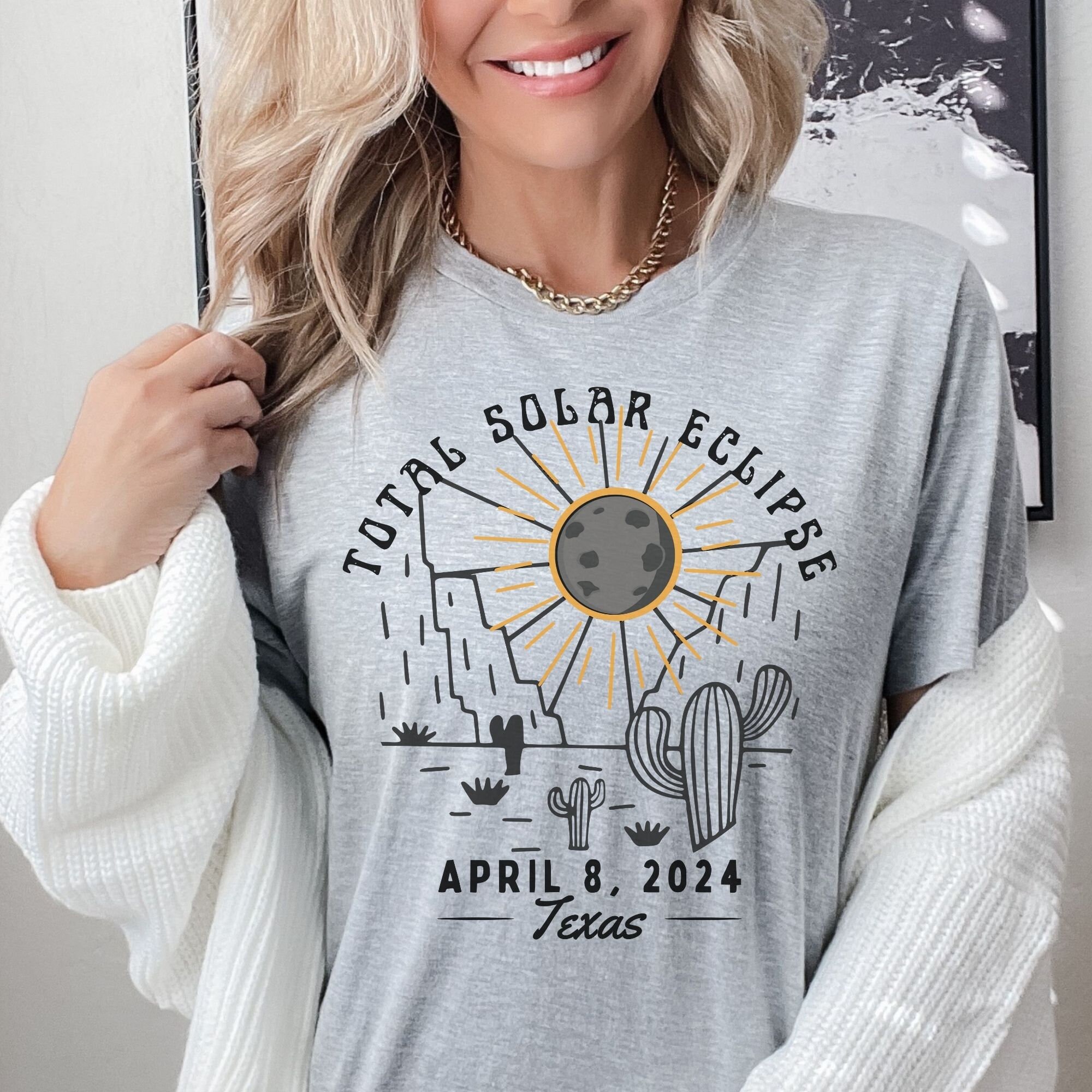 Texas Total Solar Eclipse Shirt, April 8th 2024 Totality Science ...