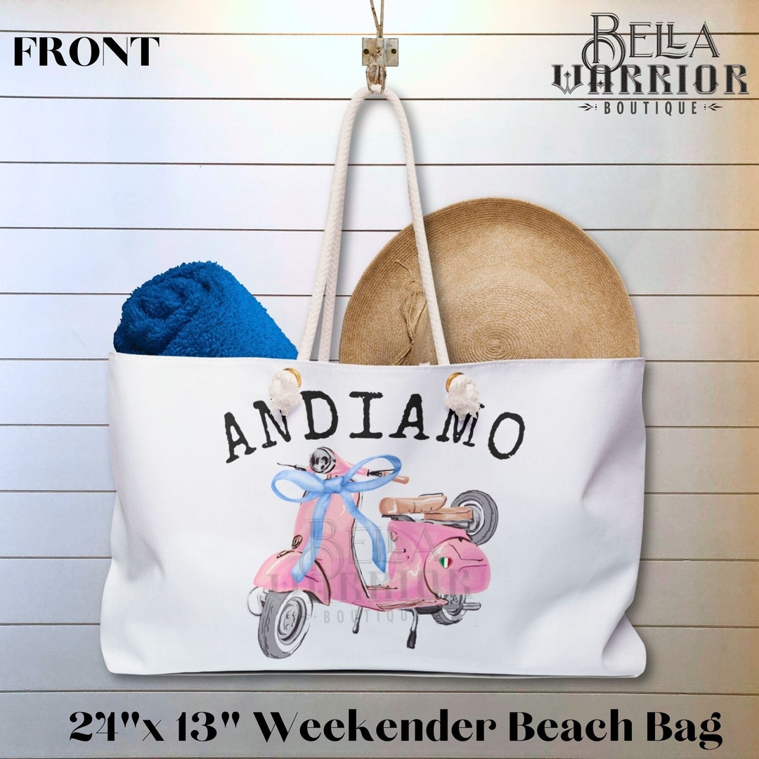 Andiamo Italy Tote Bag, Cute Italian Gift, Italia Beach Bag, Italy ...
