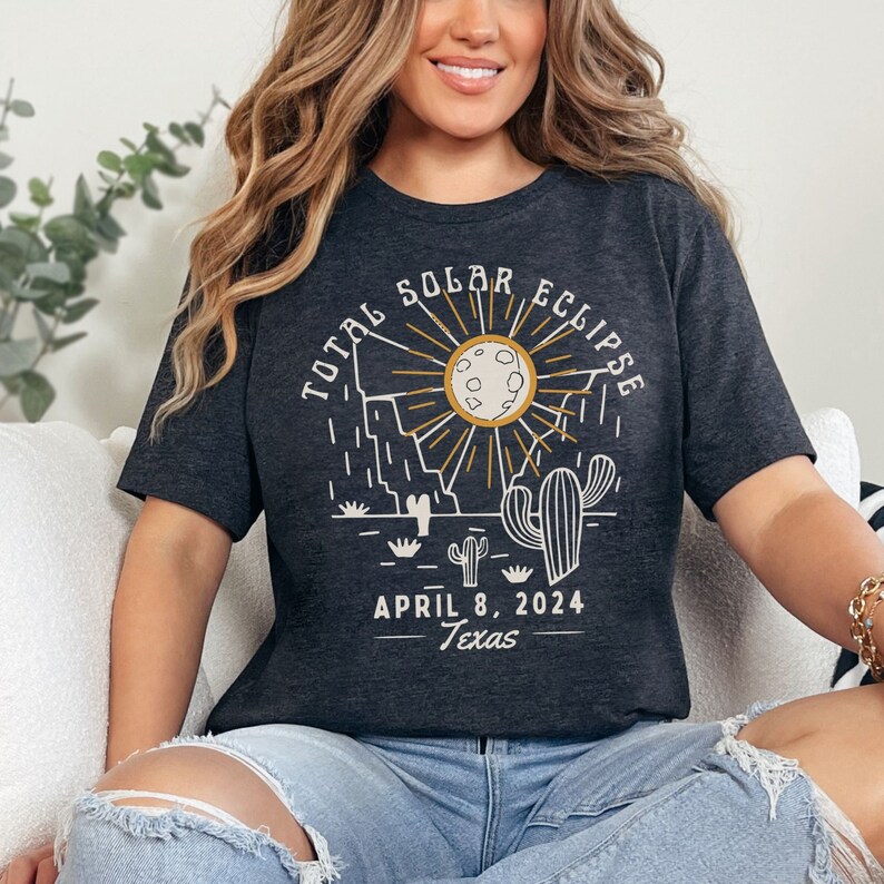 Texas Total Solar Eclipse Shirt, April 8th 2024 Totality Science ...