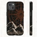 Mystical Mountains Compass Phone Case, Western Nature Lover Gift Men ...