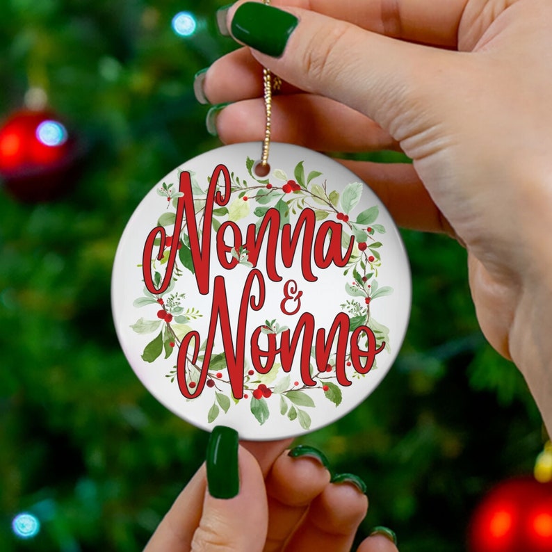 Nonna & Nonno Italian Christmas Ornament, Gift for Italian Grandparents ...