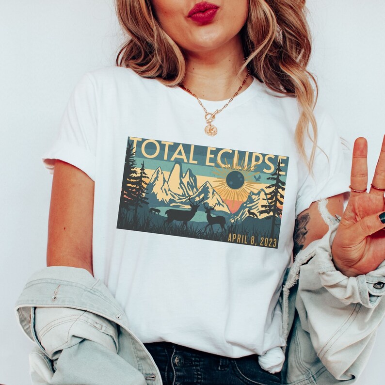 Retro Total Solar Eclipse 2024 Personalized Shirt, Custom April 8th ...