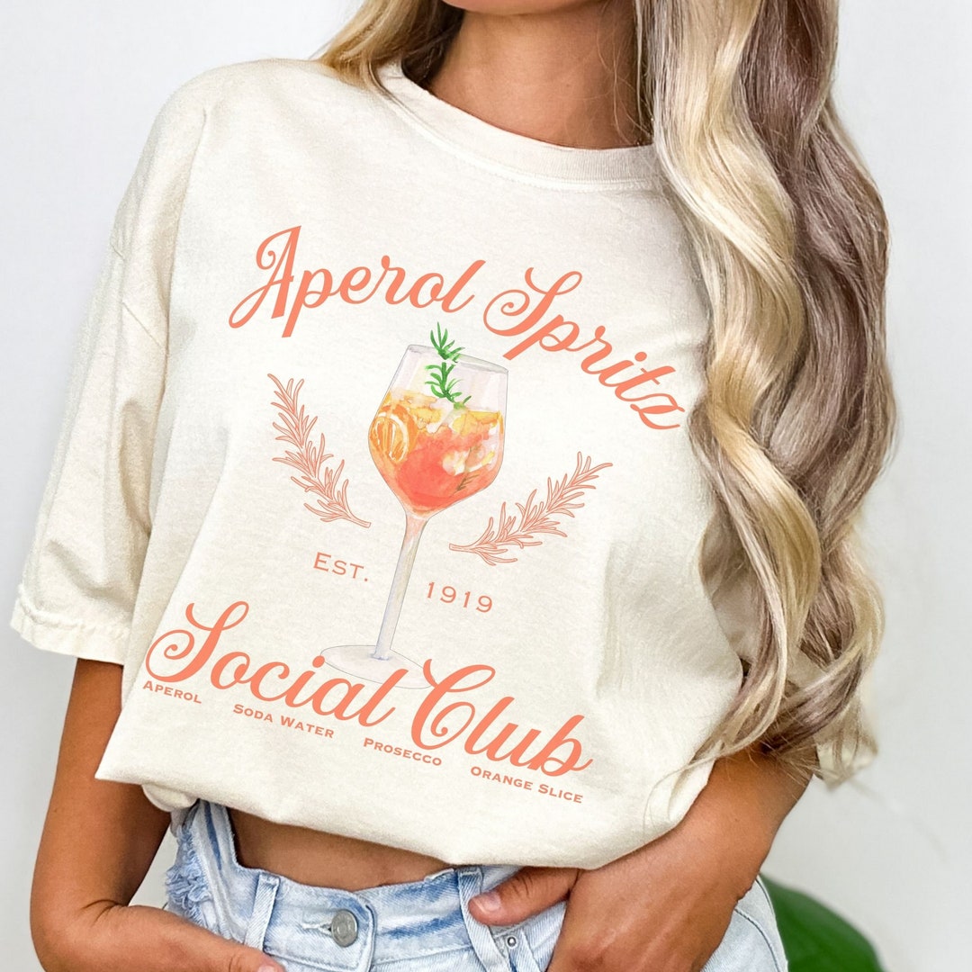 Aperol Spritz Shirt, Italian Trendy Cocktail Club Tshirt, Italy Lover ...