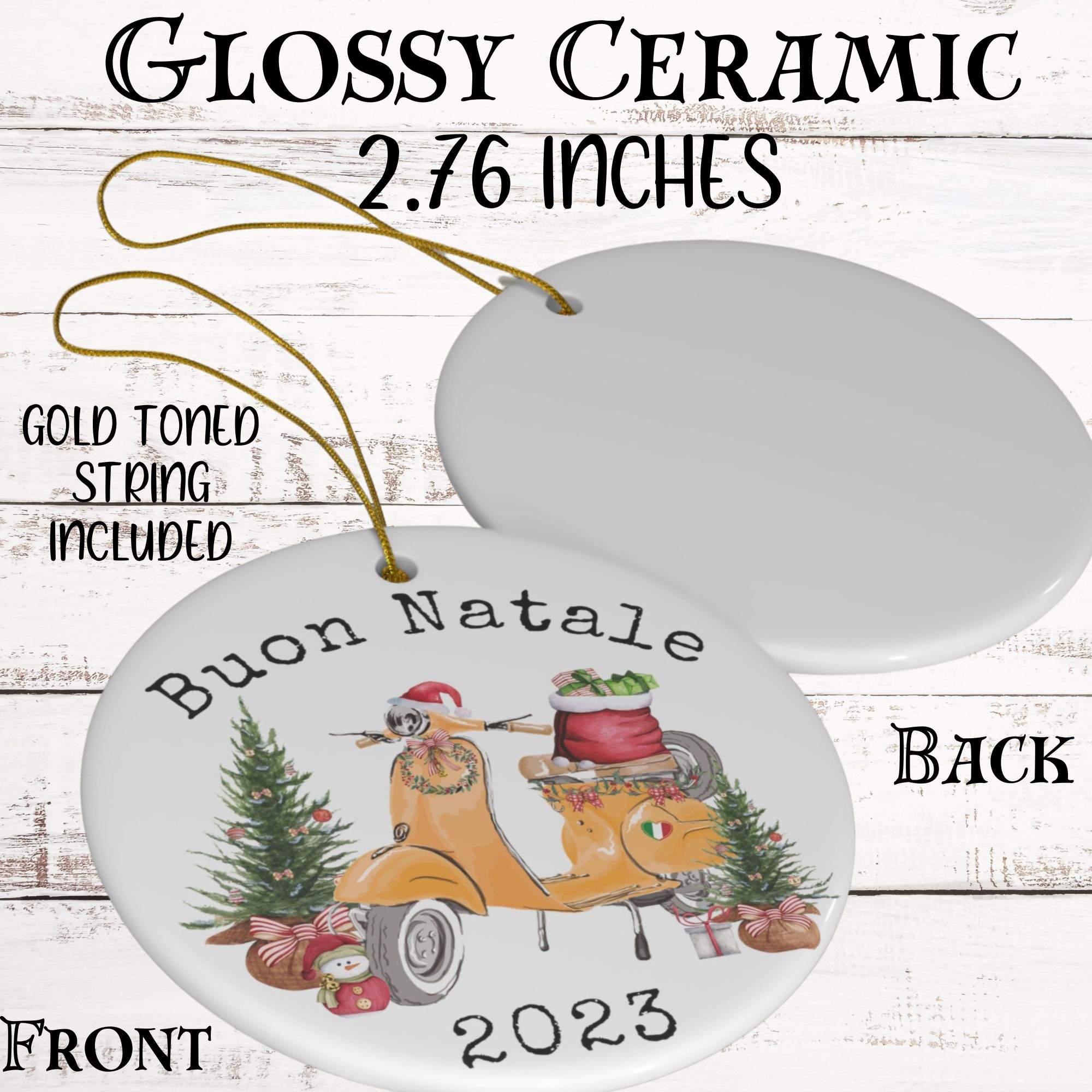 Buon Natale Italian Christmas Ornament, Christmas Decorations for ...