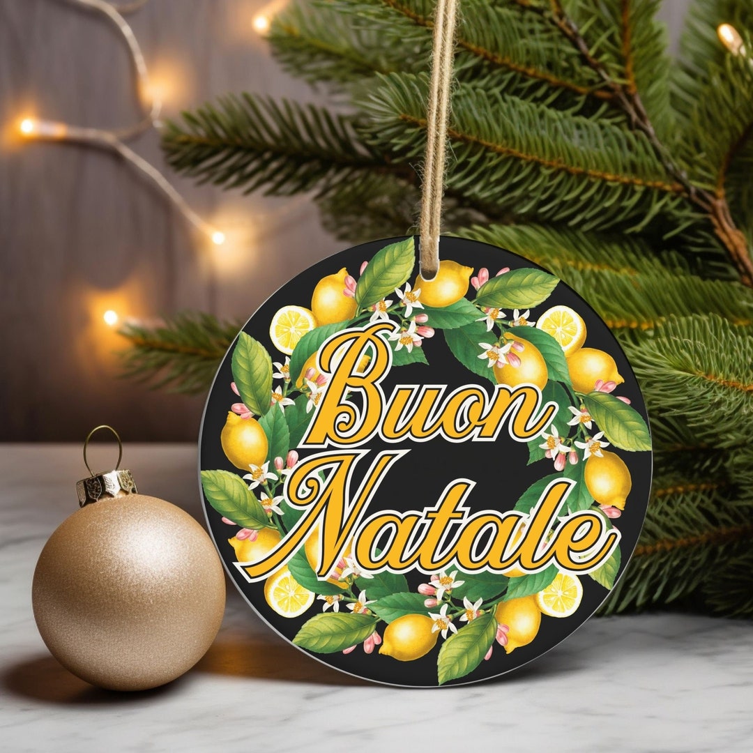 Amalfi Lemons Buon Natale & La Dolce Vita Italian Christmas Ornament ...