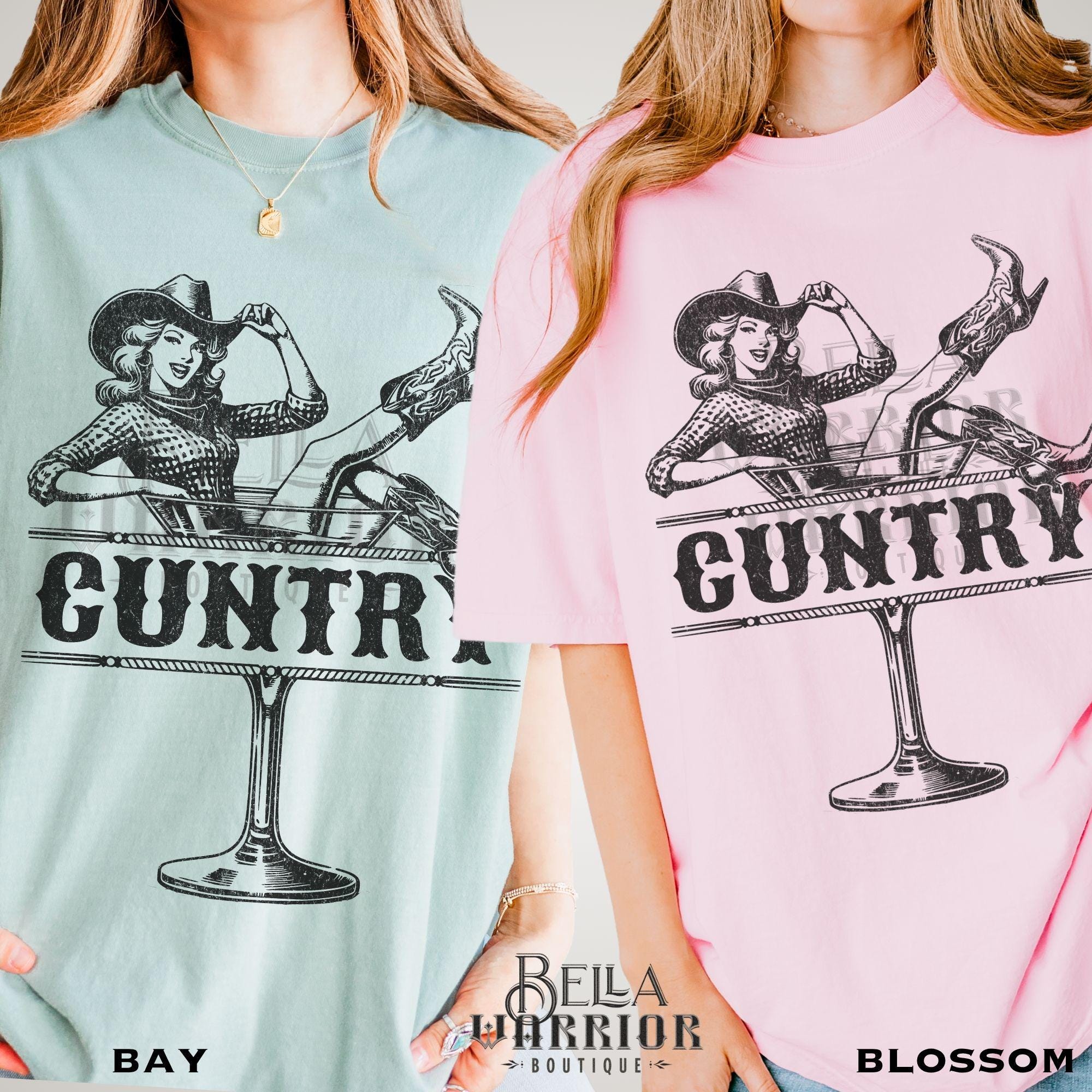 Cuntry Western Comfort Colors Shirt, Funny Cowgirl Gifts, Women's Retro ...