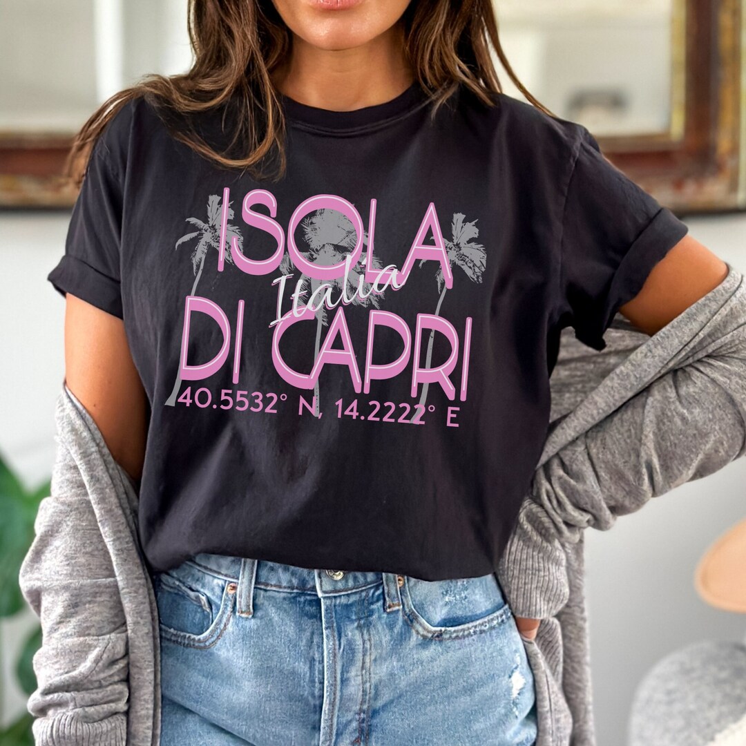 Capri Italy Comfort Colors Shirt©, Retro Neon Italia Vacation T-shirt ...