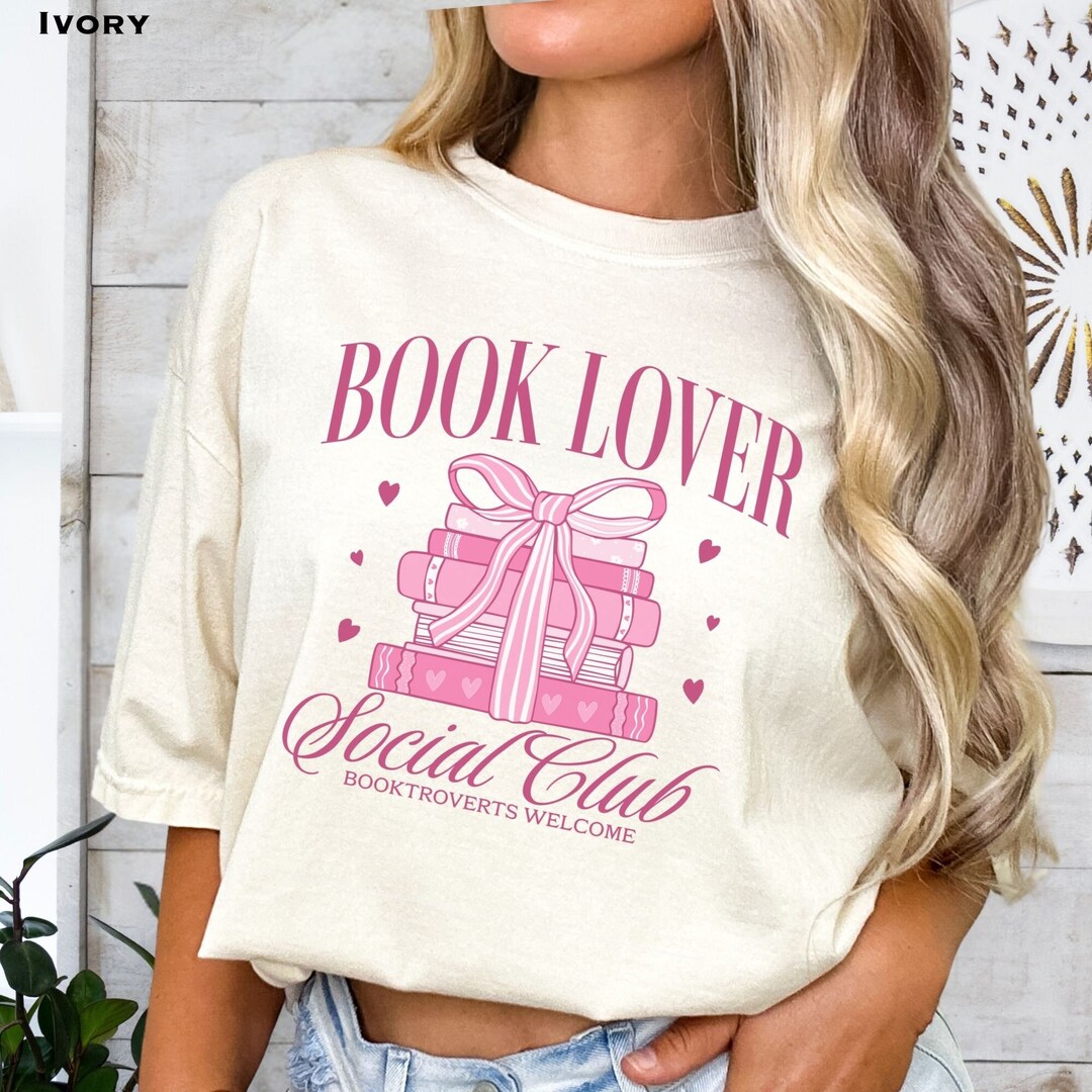 Book Lover Coquette Shirt, Bookish Soft Girl Teacher Gift, Cute ...