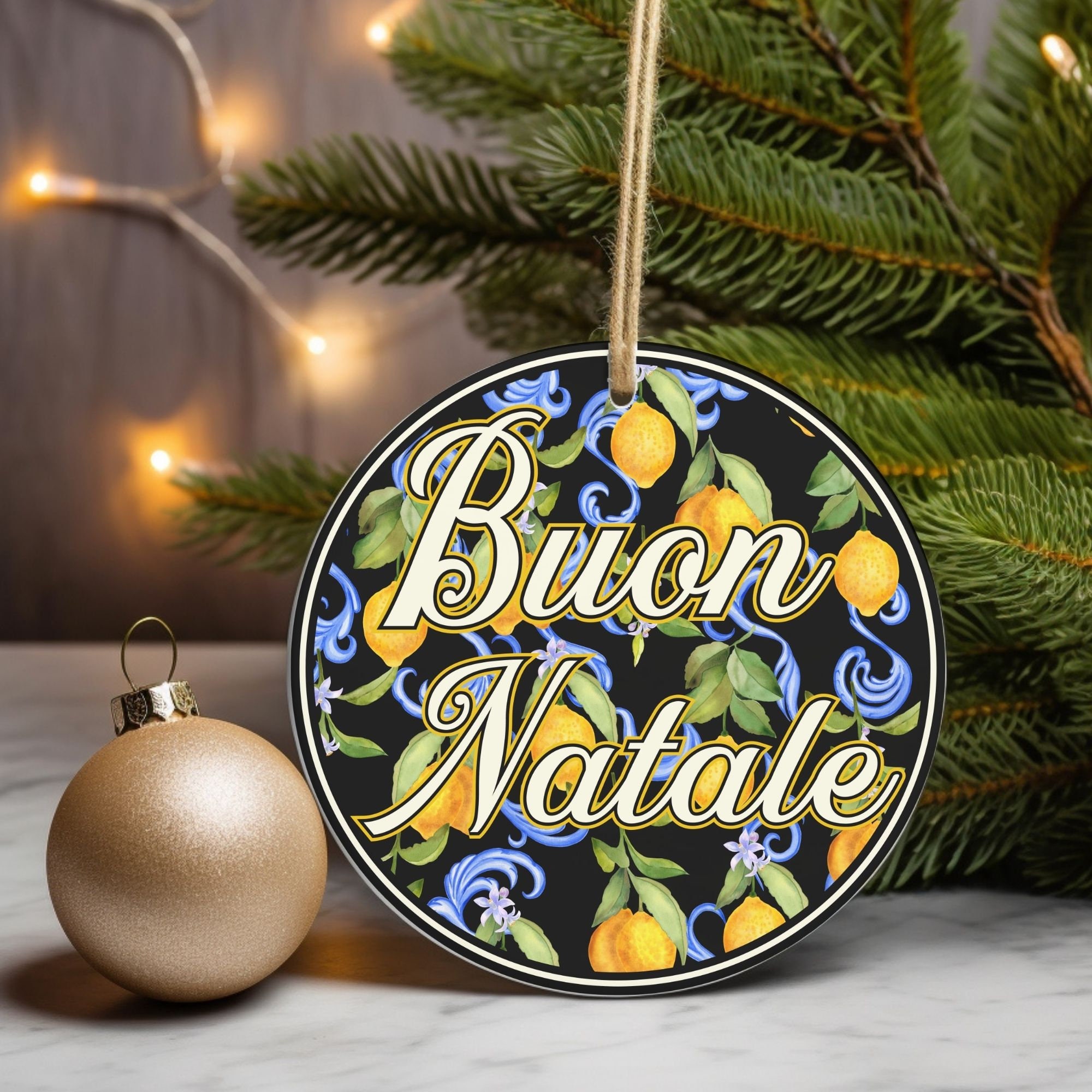 Amalfi Buon Natale & La Dolce Vita Italian Christmas Ornament - Etsy