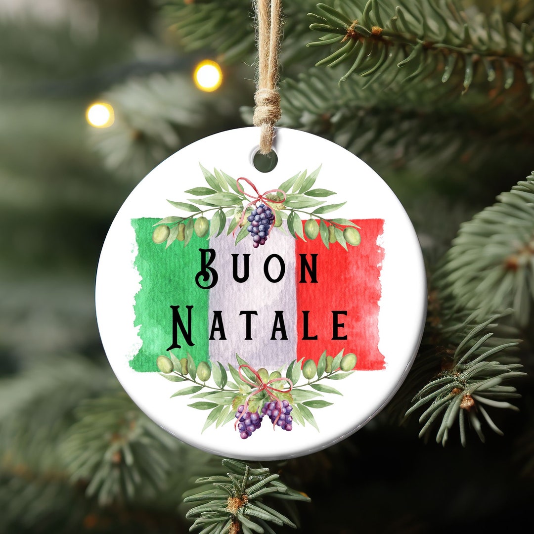 Buon Natale Italian Christmas Ornament, Christmas Decorations for ...