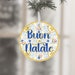 Buon Natale Italian Amalfi Christmas Ornament, Blue Tile & Lemons Italy ...