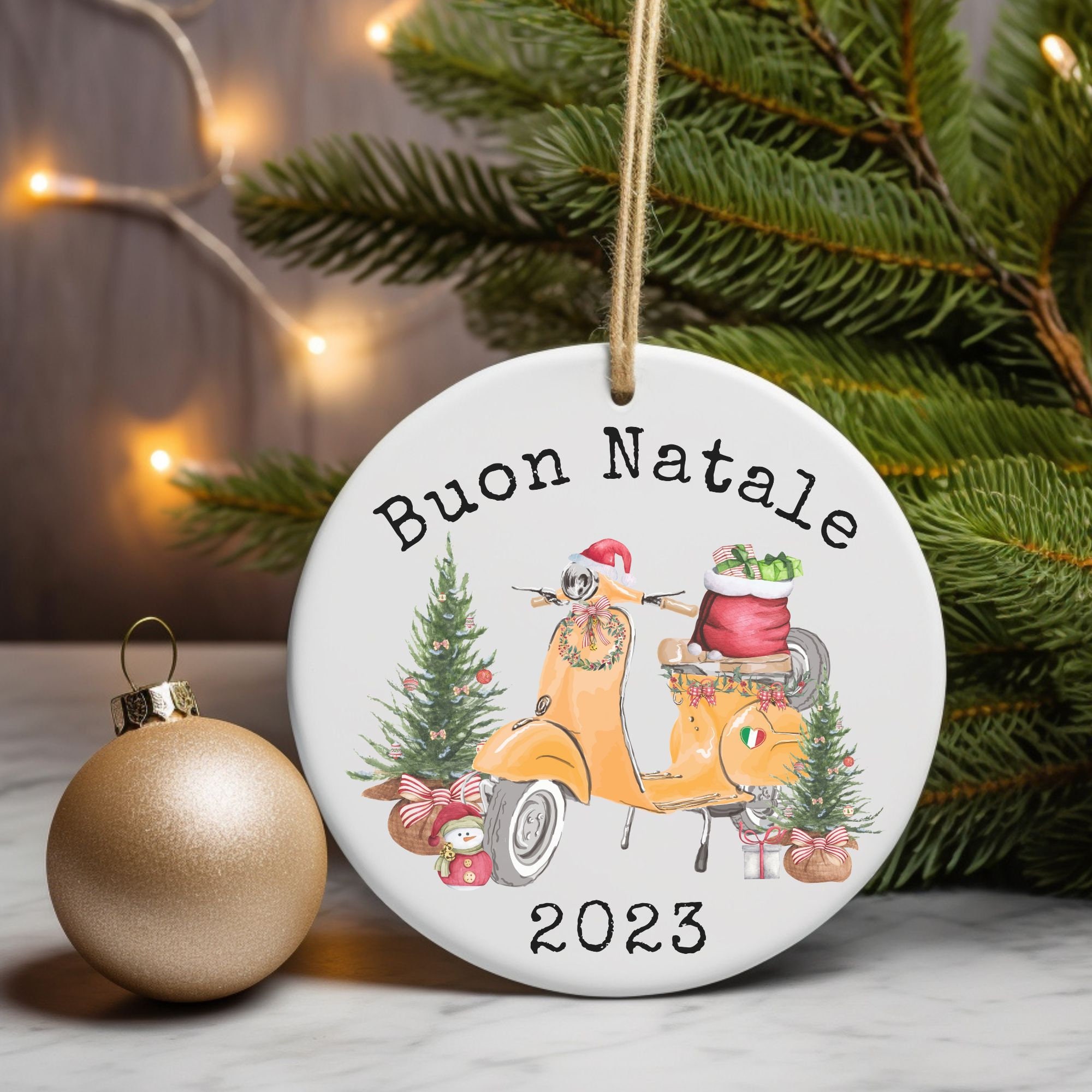 Buon Natale Italian Christmas Ornament, Christmas Decorations for ...