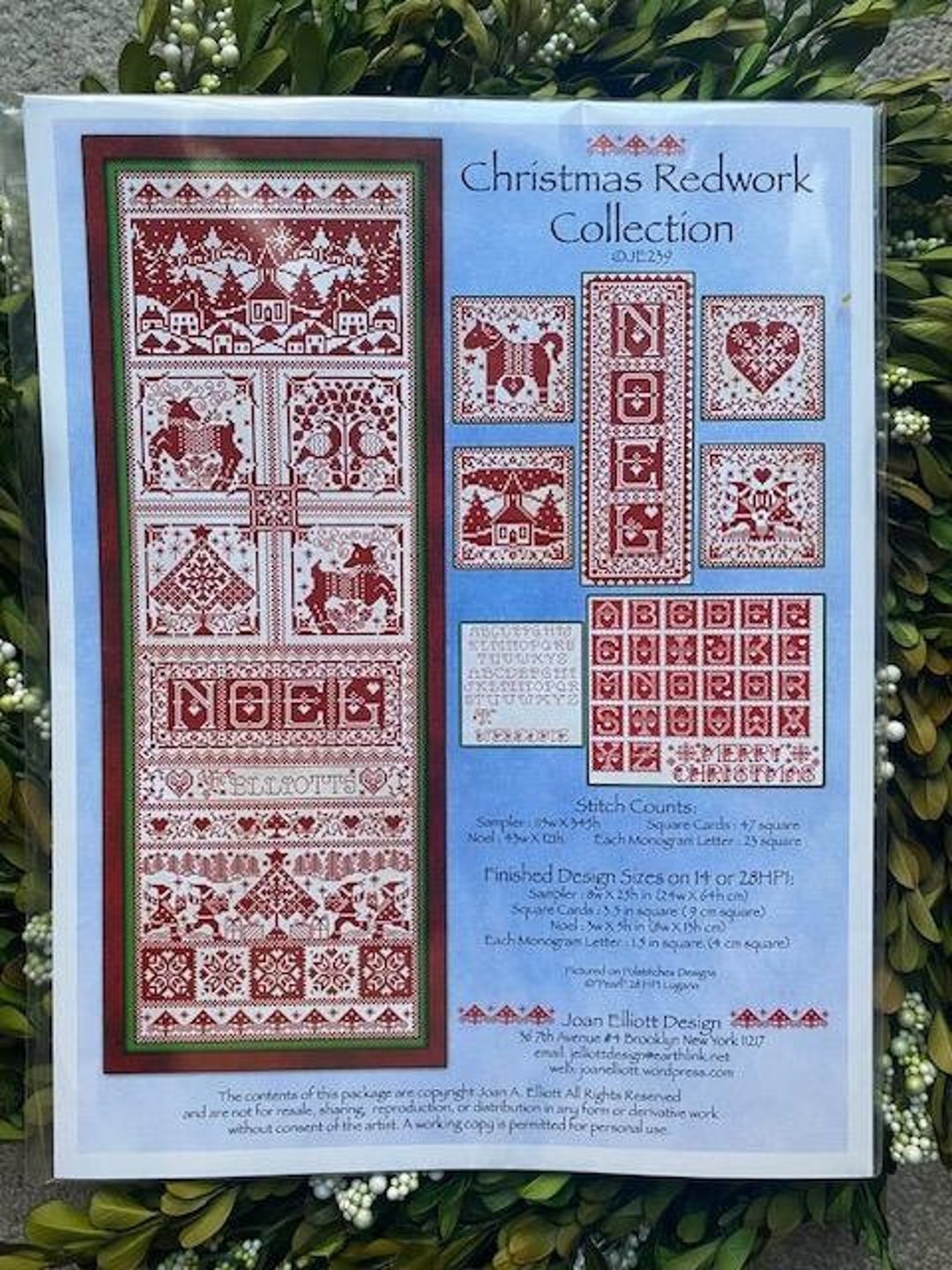 Christmas Redwork Collection - Etsy