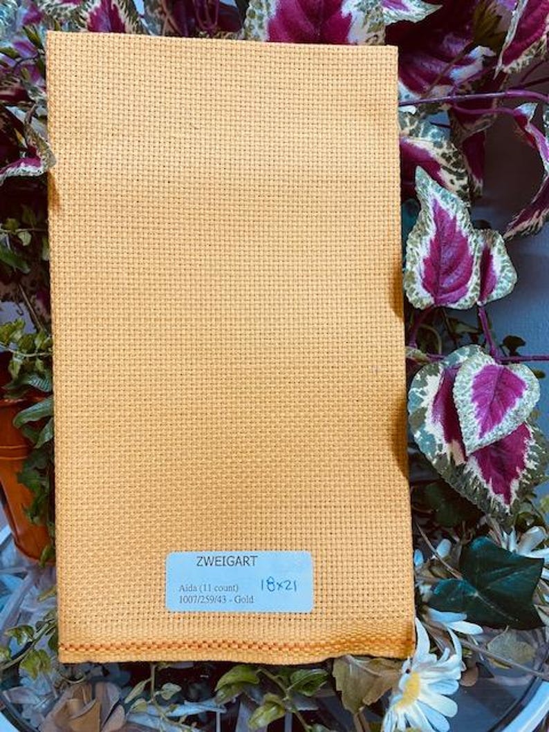 Aida Cloth 11 Count Gold - Etsy