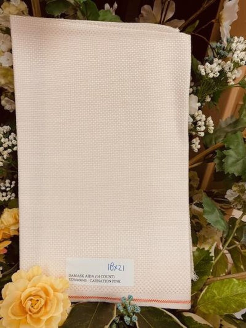 Damask Aida 14 Count Carnation Pink - Etsy