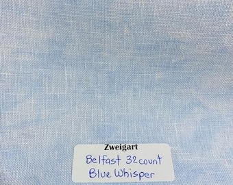 Zweigart 32 Count RAW BELFAST LINEN ~ 18" X 27" ~ Cross Stitch Linen ...