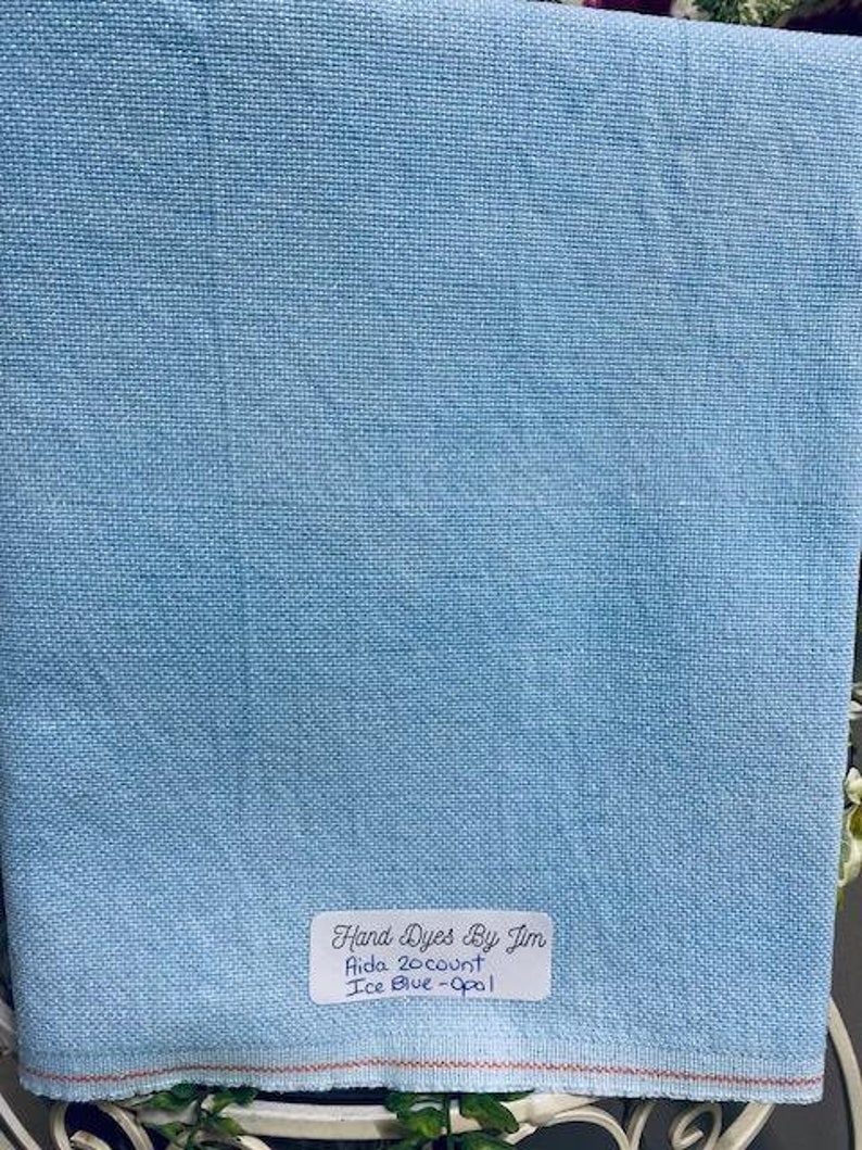 Aida Cloth 20 Count Ice Blue / Opalescent - Etsy