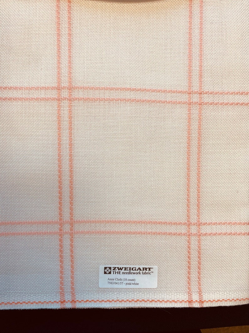 Anne Cloth 18 Count White / Pink - Etsy
