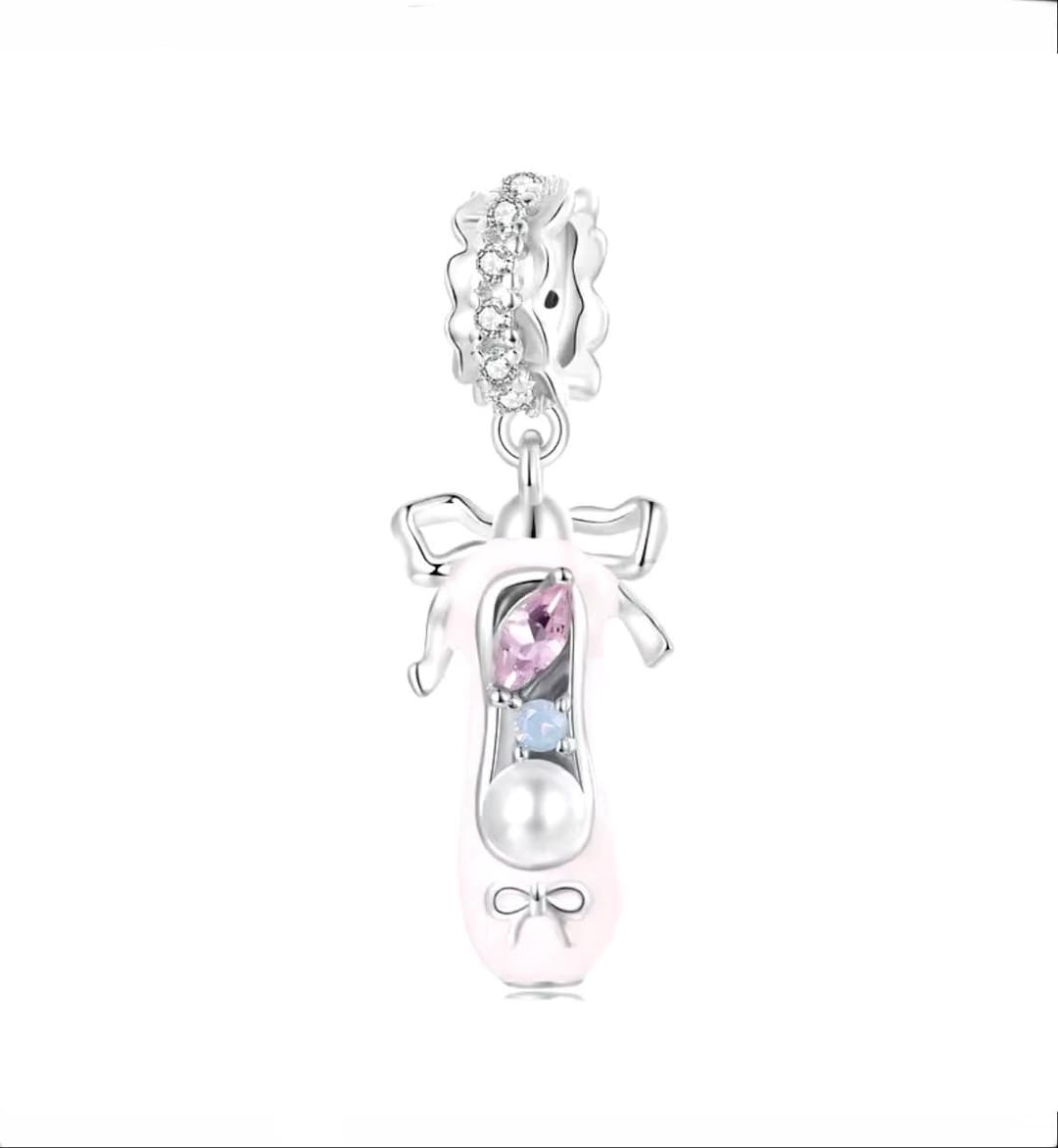 Ballet Shoe Charm, Authentic 925 Sterling Silver Charm for European ...