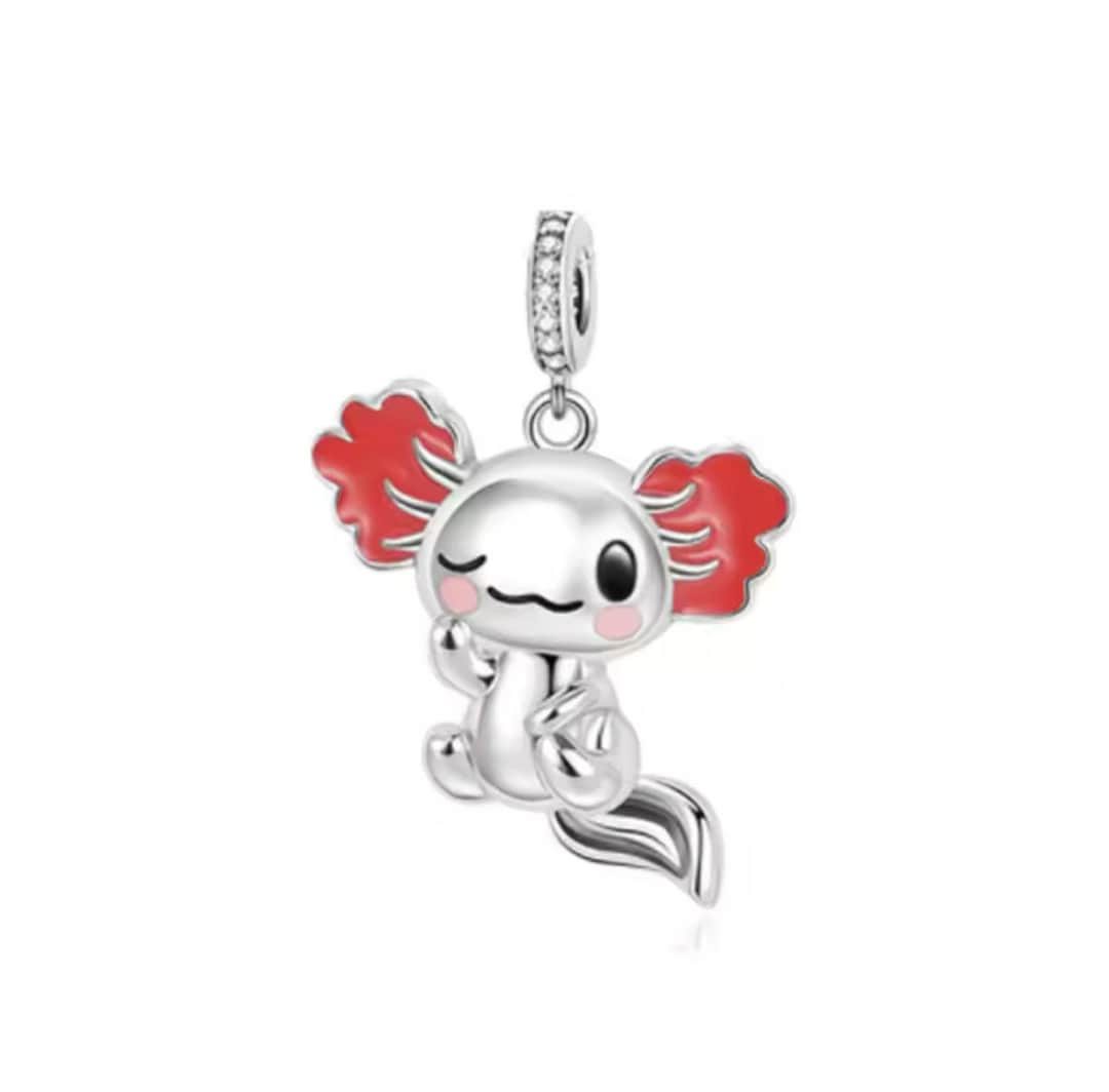 Mexican Axolotl Charm, Pokémon Wooper Charm for European Bracelets ...