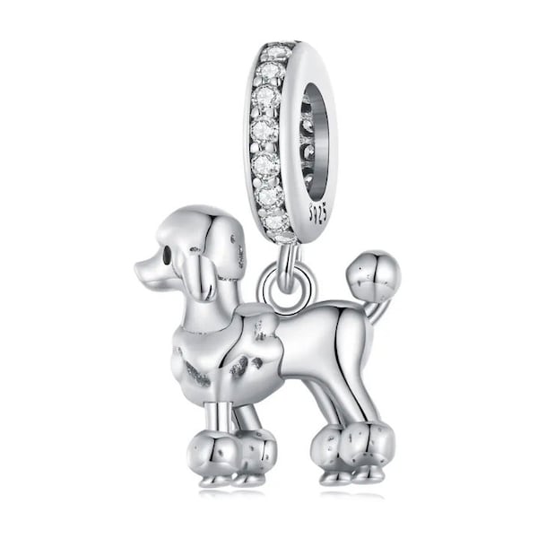 Silver Poodle Charm - Etsy