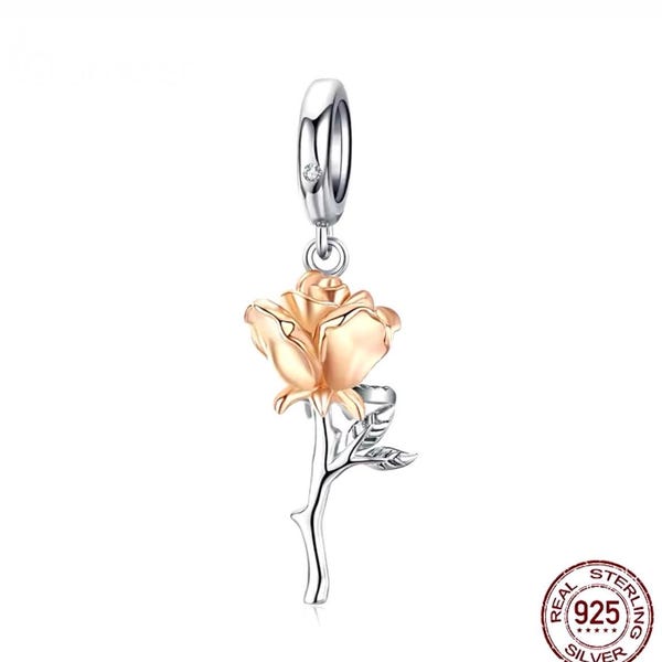 Rose Charm - Etsy
