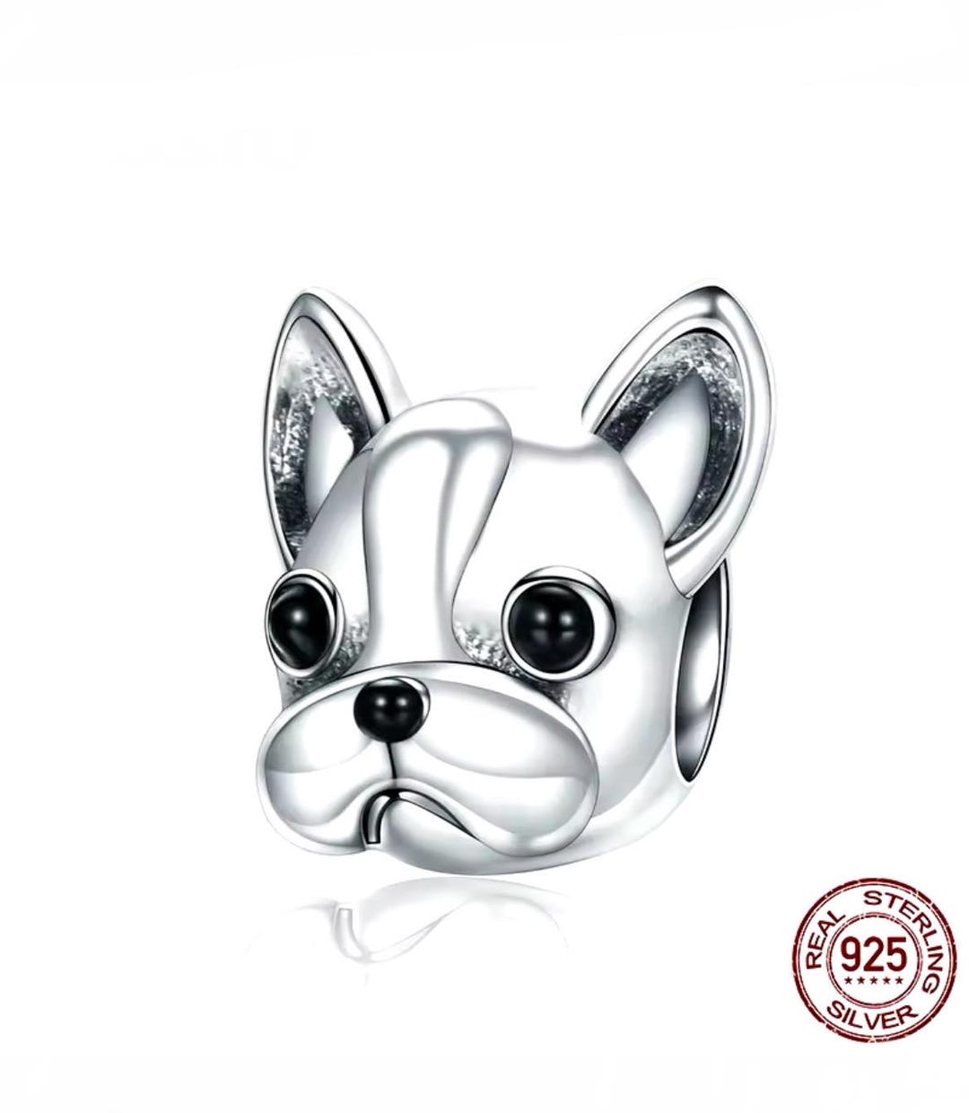 Bulldog Charm, Authentic 925 Sterling Silver Charm for Bracelets - Etsy