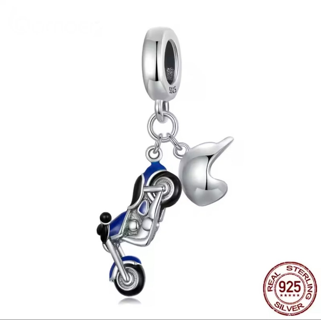 New Motorcycle Charms, 925 Sterling Silver Charm for European Bracelets ...