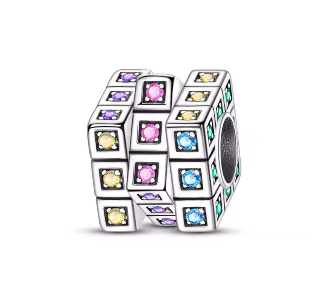 Rubik Cube Charm for Bracelets - Etsy