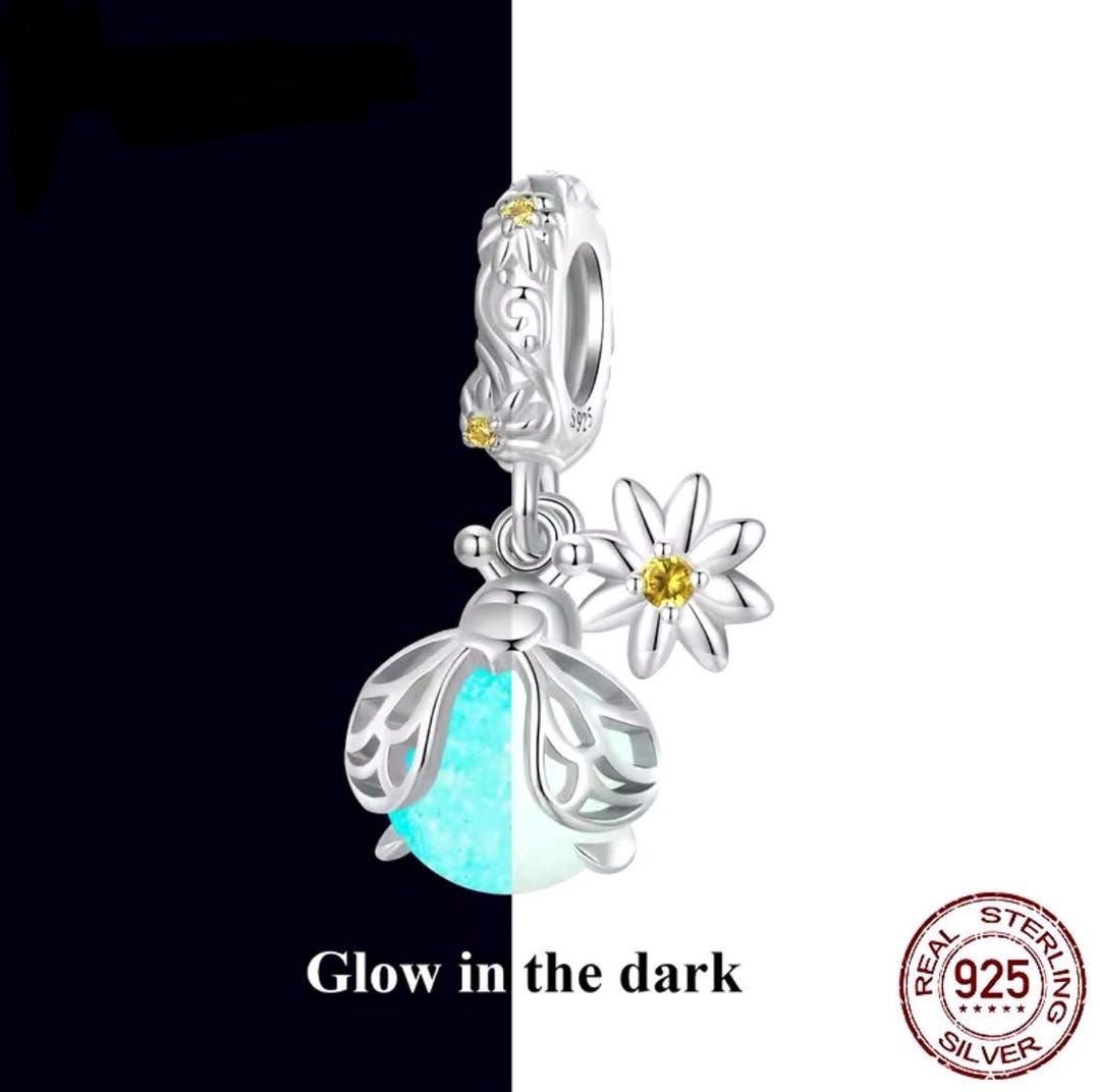 New Firefly Charm, Glow in Dark Charm, Aithentic 925 Sterling Silver ...