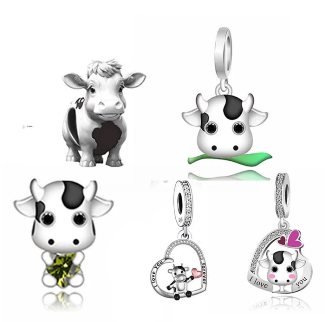 Baby Cow Charm, Authentic 925 Sterling Silver Charm for European ...