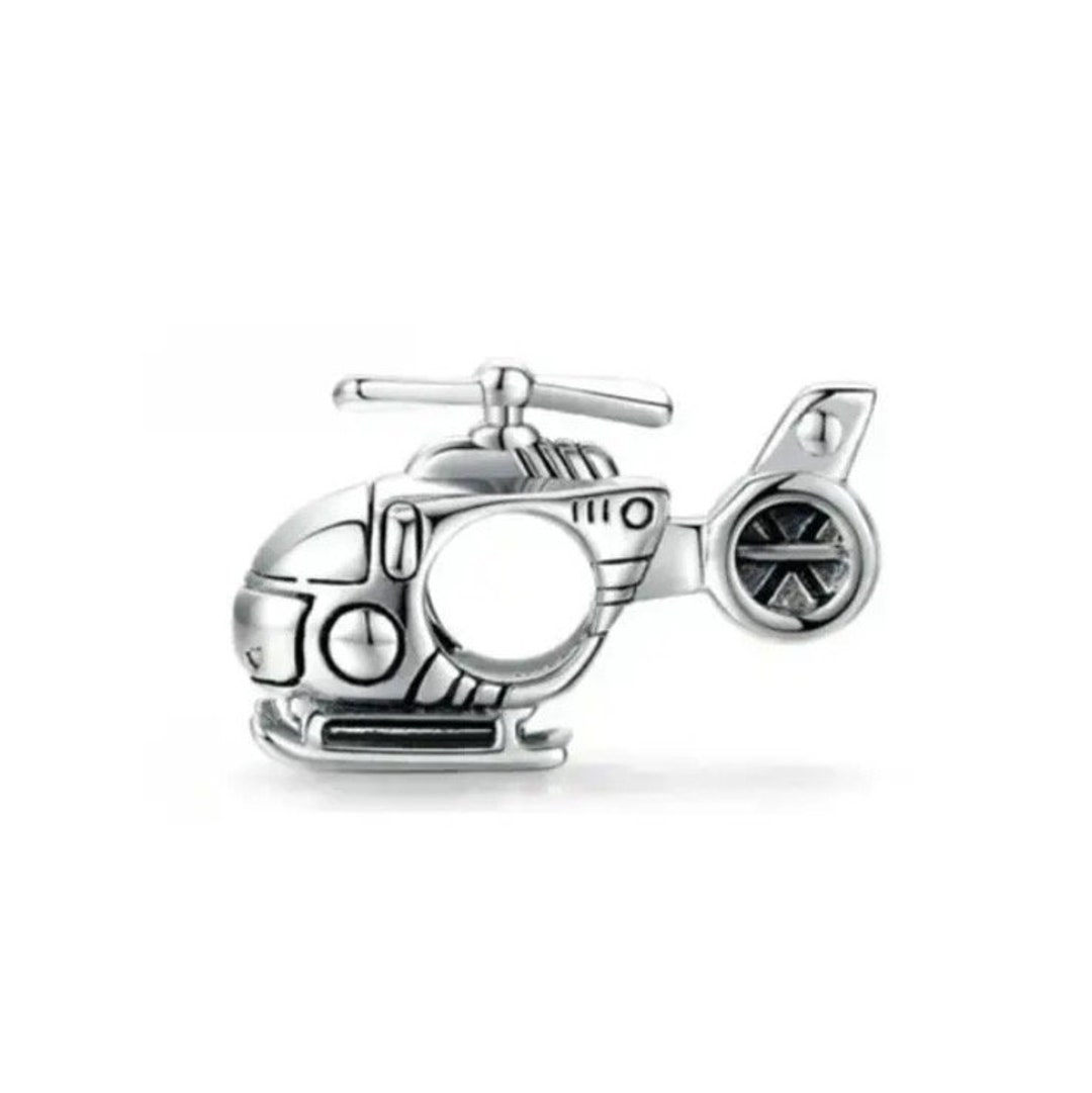 Helicopter Charm, Authentic 925 Sterling Silver Charm for Bracelets - Etsy